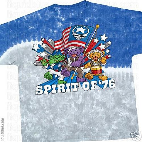GRATEFUL DEAD-SPIRIT OF 76-BEARS-Wave Flag SYF-VINTAGE TIE DYE TSHIRT M ...