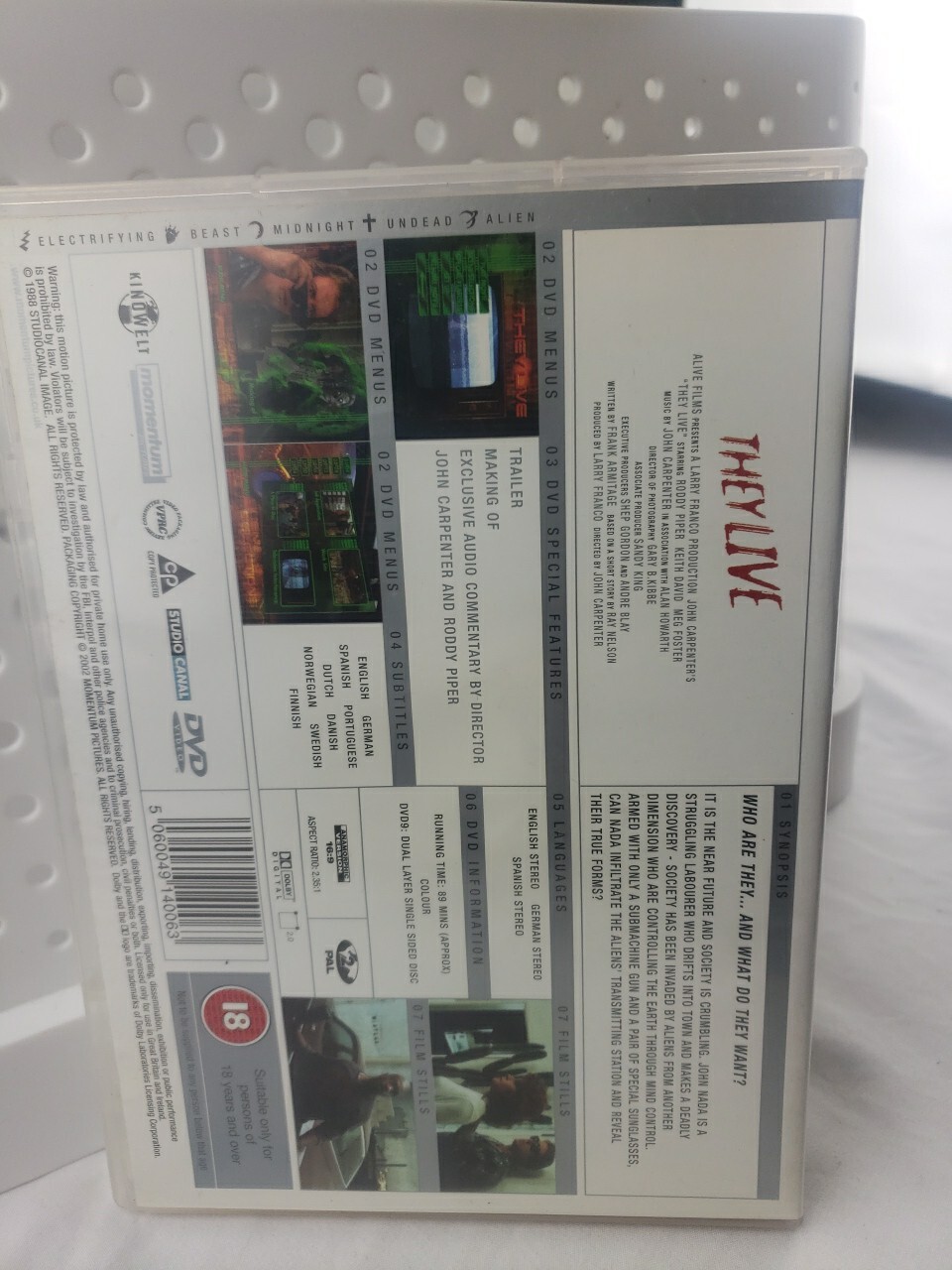 They live, John Carpenter DVD | eBay