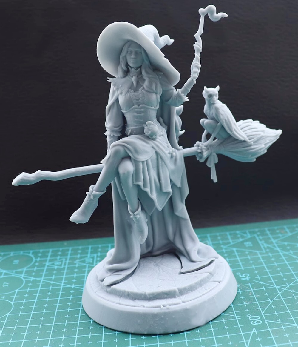 1/18 resin figures model 100mm Fantasy Broom Witch unassembled ...