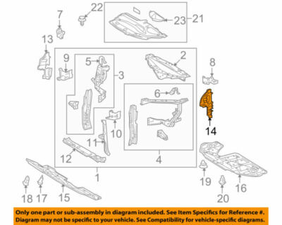 53294-48080 Toyota Deflector, radiator side, lh 5329448080, New Genuine ...