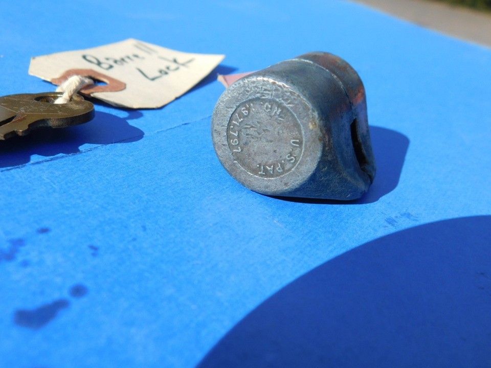 vintage coin op lock & key: Columbus type Barrel Lock gum ball machine ...