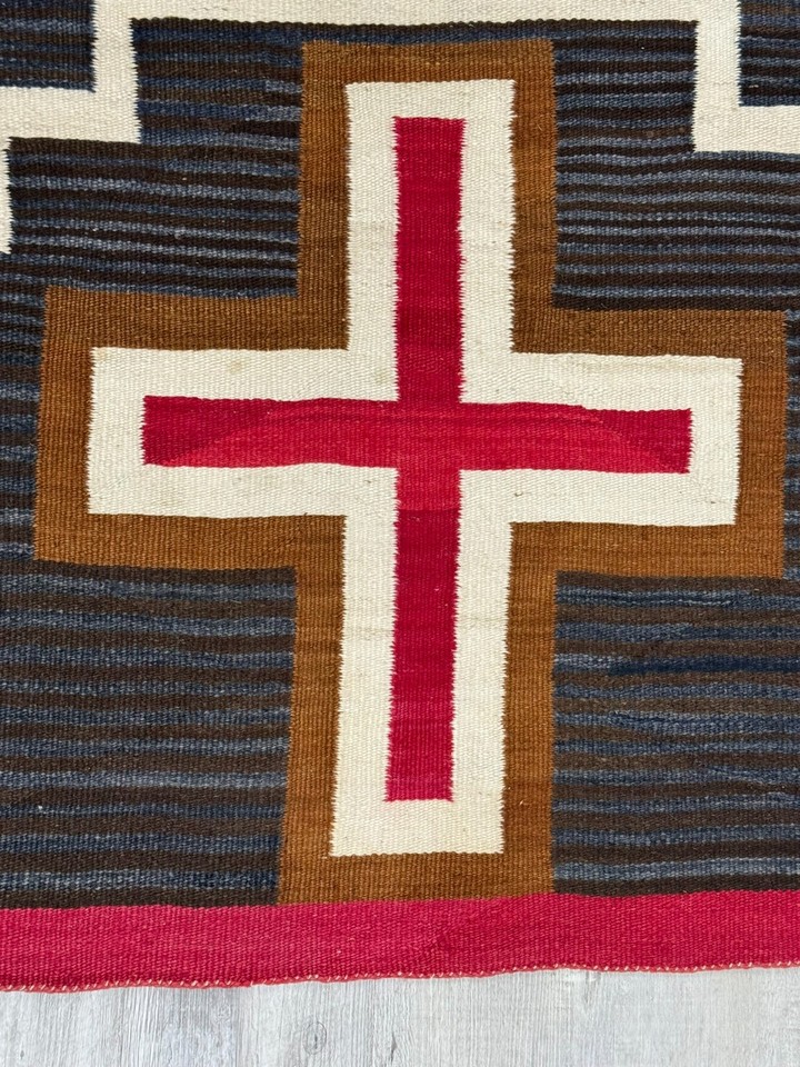 Early Navajo Rug ; Ganado AZ, Hubbell Cross Moki Storm Pattern | eBay