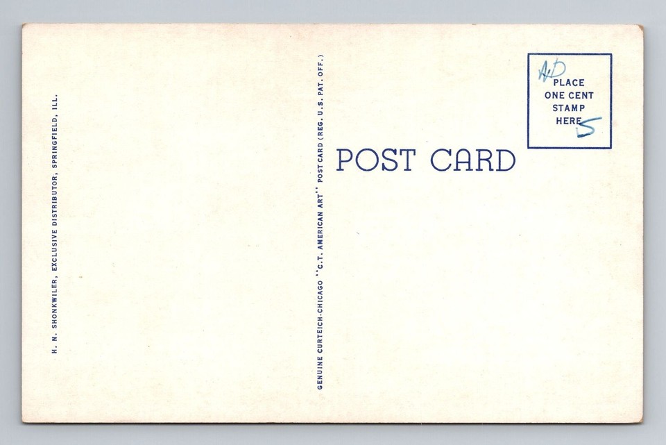 Springfield IL-Illinois, Illinois Building, Antique, Vintage Souvenir ...