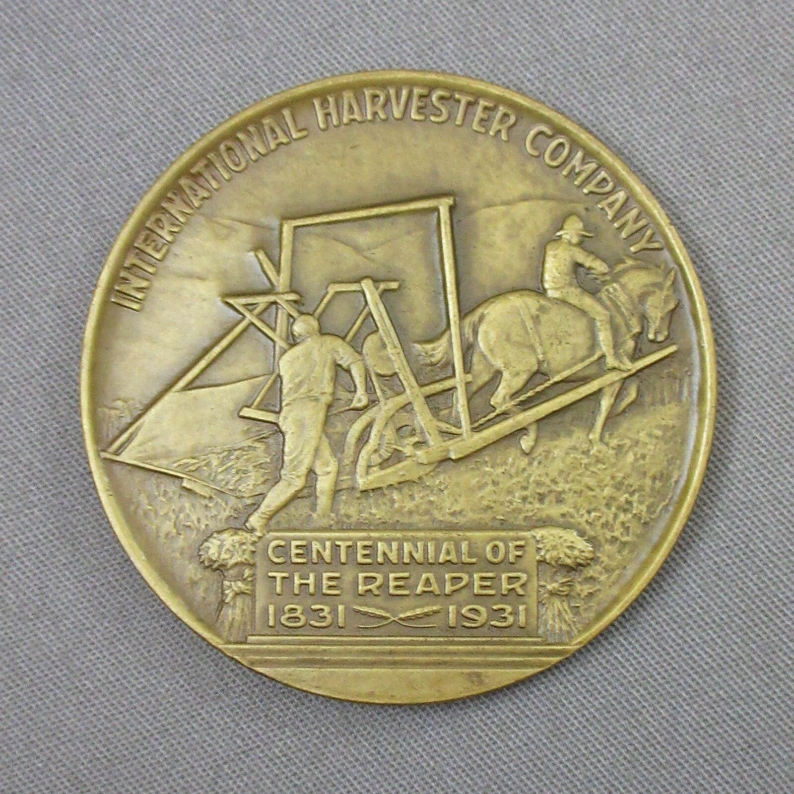 1809-1884 BRONZE MEDAL Cyrus Hall McCormick, Inventor of the Reaper - 2 ...