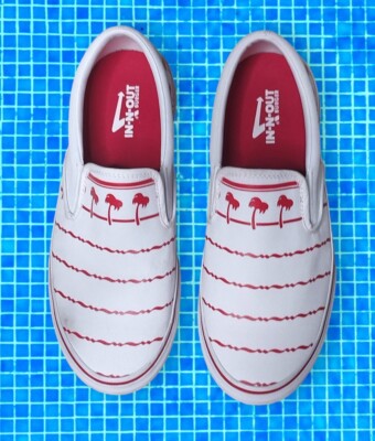 In-N-Out Burger Drink Cup Palm Trees Slip-On Canvas Vans Shoes Men's ...