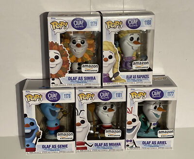 Funko Pop Disney Presents OLAF AS Ariel Simba Genie Moana Rapunzel ...