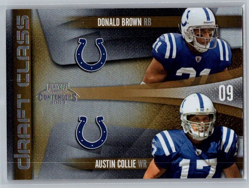 2009 Playoff Contenders Draft Class #11 Donald Brown / Austin Collie ...
