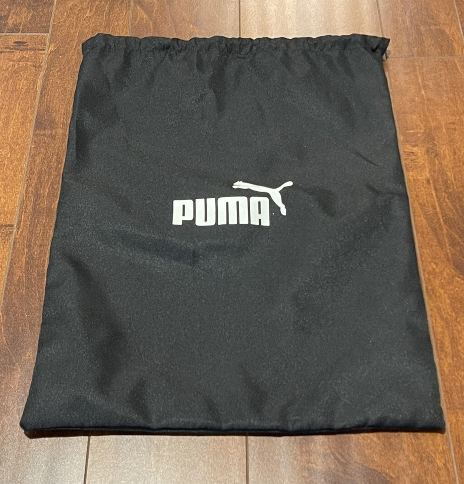 Puma Logo Golf Shoe Drawstring Dust Travel Bag Black White | eBay