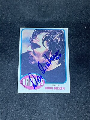 Doug Dieken 1976 Topps #438 Cleveland Browns Auto Autographed Signed ...