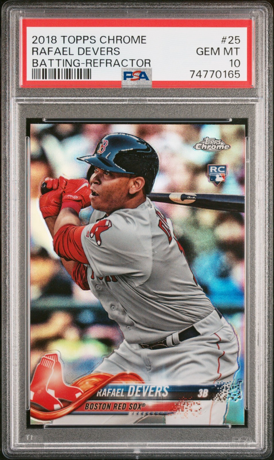 2018 Topps Chrome Rafael Devers Batting Refractor #25 (PSA 10) | eBay