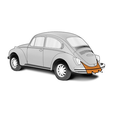 Rear Apron Panel With Dual Exhaust Cutouts For 1968-1974 VW Beetle | eBay