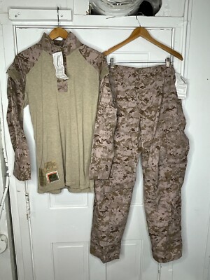 USMC FROG FR Combat Ensemble Shirt & Trouser Desert MarPat NWT Medium ...