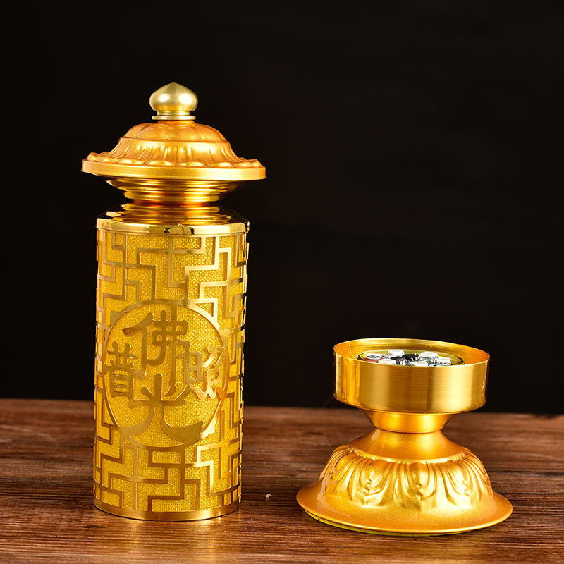 A Pair Buddhist Lamps LED Electronic Buddhism Worship Lamps Altar Decor ...