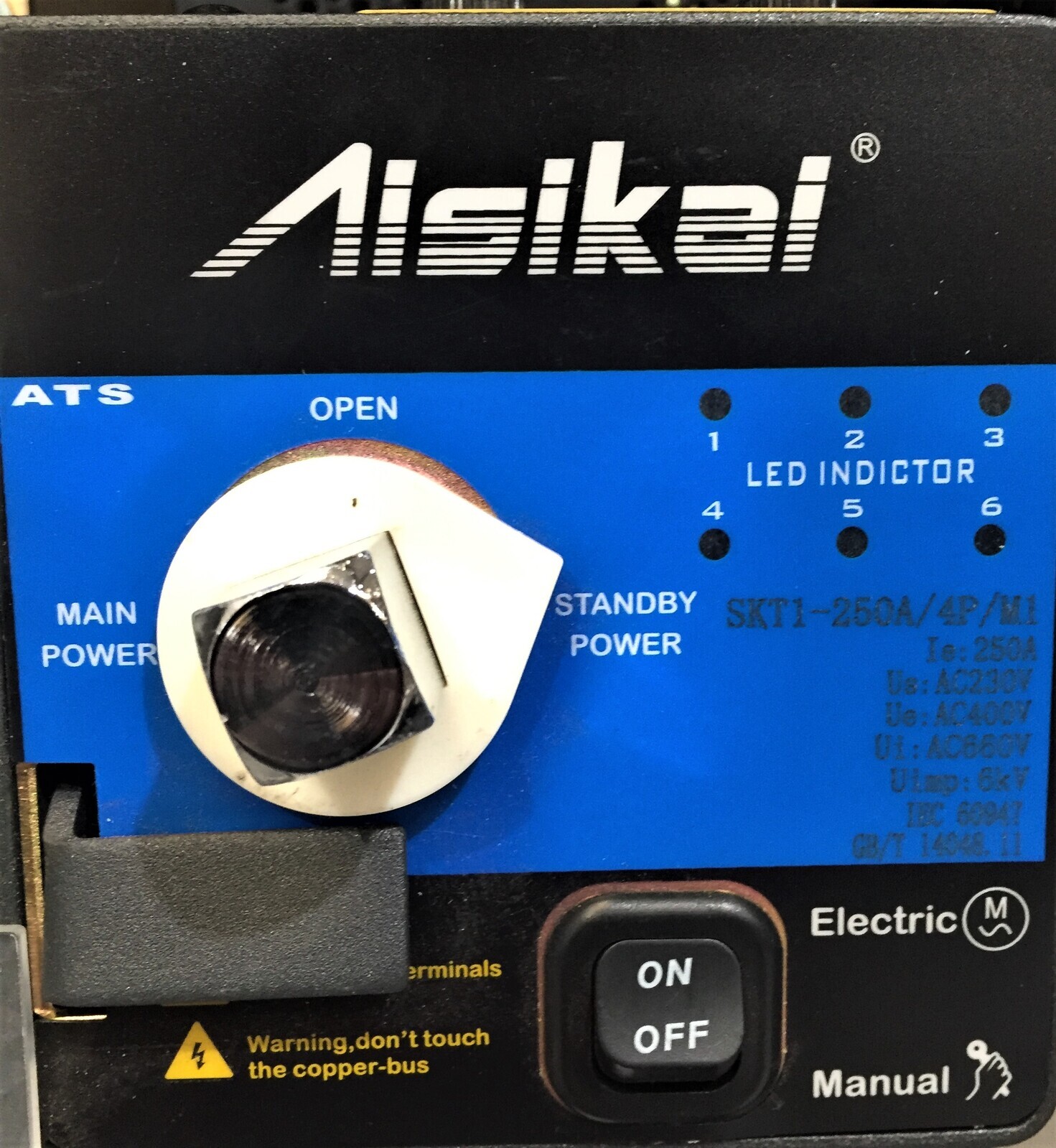 ATS-250A Automatic Transfer Switch Three Phase 250A 240/415V Charger ...