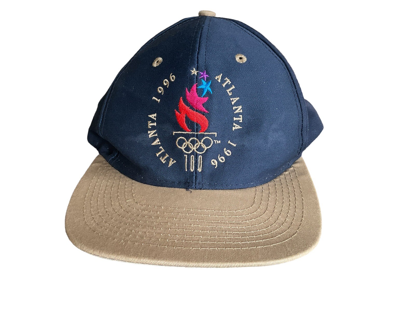 VGT 96 Atlanta Olympic Cap Snapback Baseball Hat Navy… - Gem