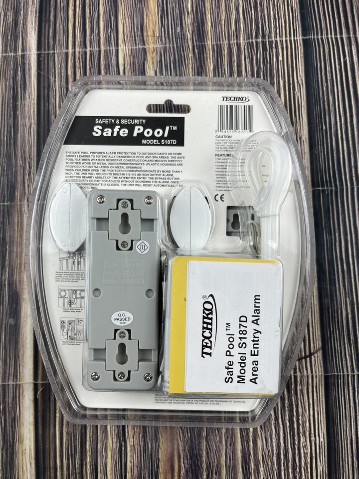 Techko Maid Inc S187D Safe Pool Alarm w/ Magnetic Sensor and Bypass ...