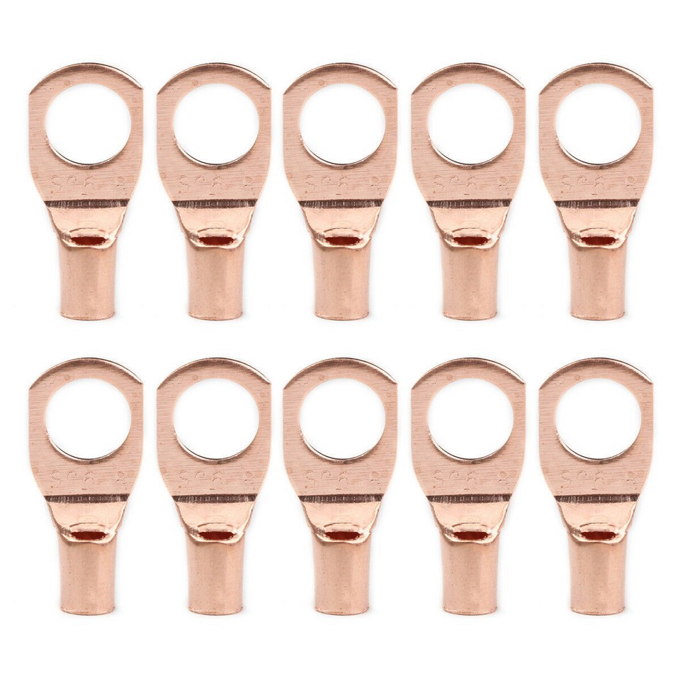 240Pcs Copper Battery Wire Lugs Ends Cable Eyelets Ring Terminals ...