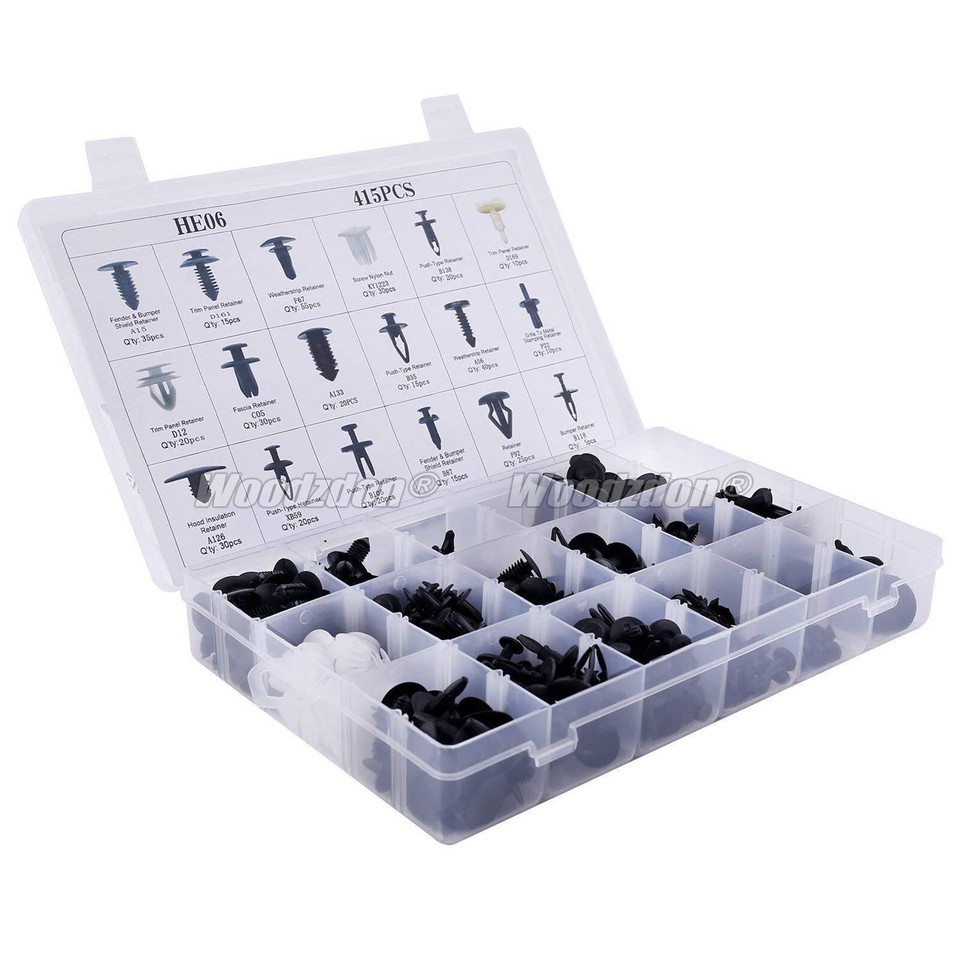 For Ford 415pcs 18 Size Trim Clip Retainer Panel Bumper Fastener Kit ...