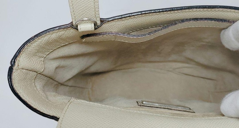 ETRO 2-way shoulder handbag in beige leather and suede with the E logo. | eBay