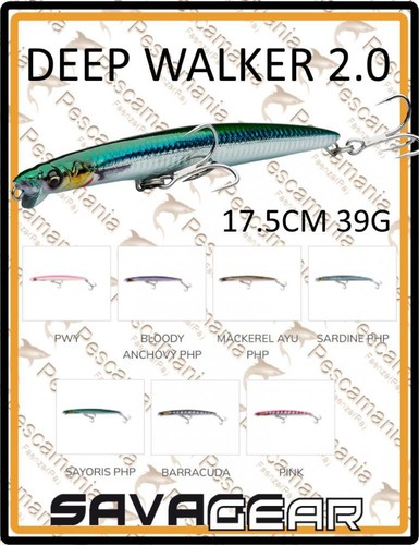 Savage Gear "DEEP WALKER 2.0" 17.5CM 39G sinking pencil | eBay