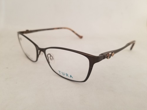 TURA R563 eyeglasses frame Brown WOMEN 52mm Swarovski Crystals | eBay