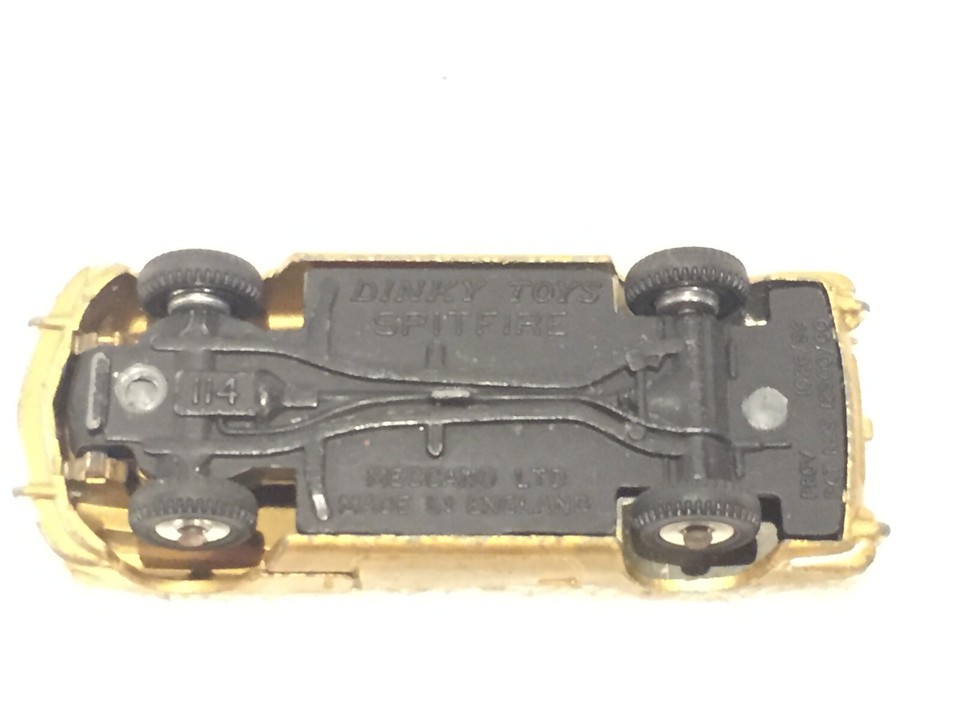 Dinky Toys Spitfire Meccano LTD # 114 Vintage Gold Toy Car Sedan Made ...