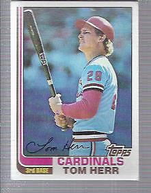 1982 Topps St. Louis Cardinals Baseball Card #27 Tom Herr | eBay