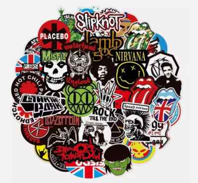 100PCS Rock Band Stickers Lot Punk Music Heavy Metal Bands Sticker ...