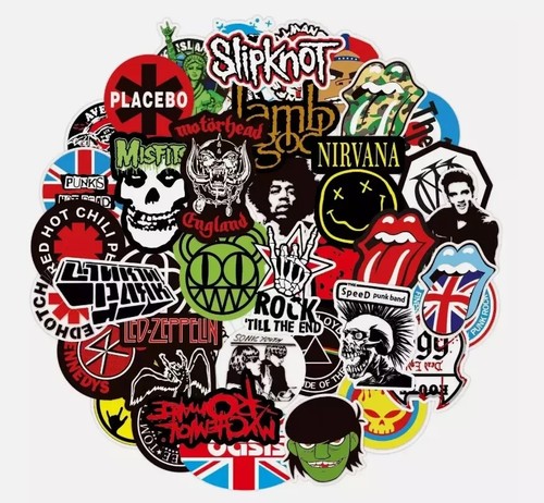 100PCS Rock Band Stickers Lot Punk Music Heavy Metal Bands Sticker ...
