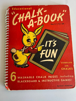 Vintage educational Chalk a book children’s learning book copyright ...