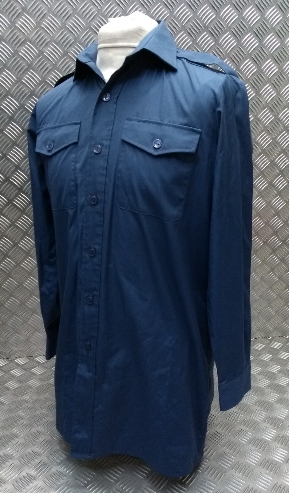 RAF Working Shirt Long Sleeve British Air Force Blue / Blue Grey Colour ...