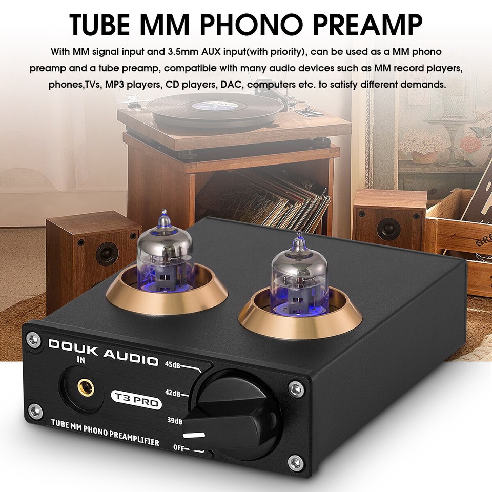 Mini Vacuum Tube Preamp Phono Stage Mini Stereo Preamplifier for Home ...