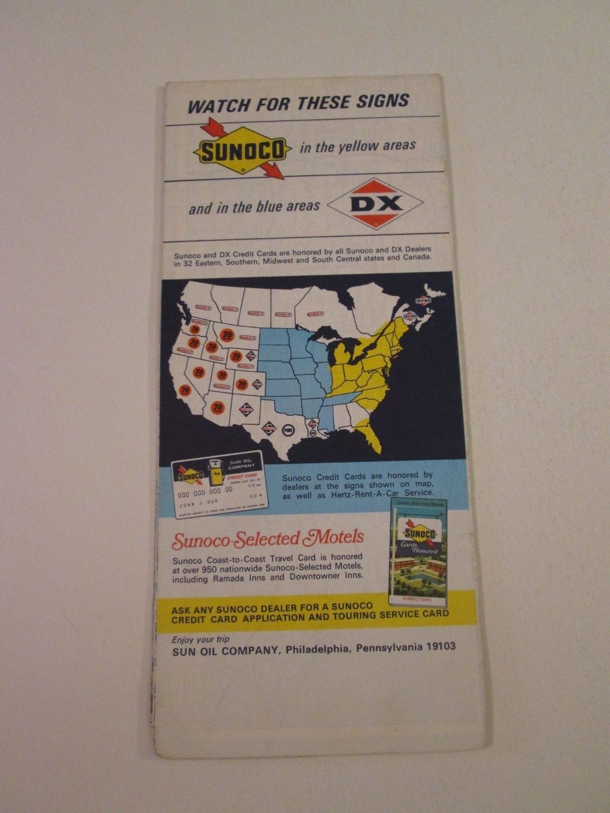 Vintage 1970 Sunoco DX Michigan - Oil Gas Service Station Travel Road ...