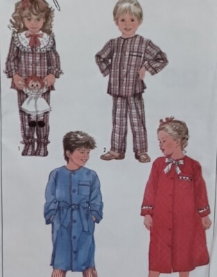 Vintage Simplicity Sewing Pattern 8325 Child's Robe and Pajamas in Size ...