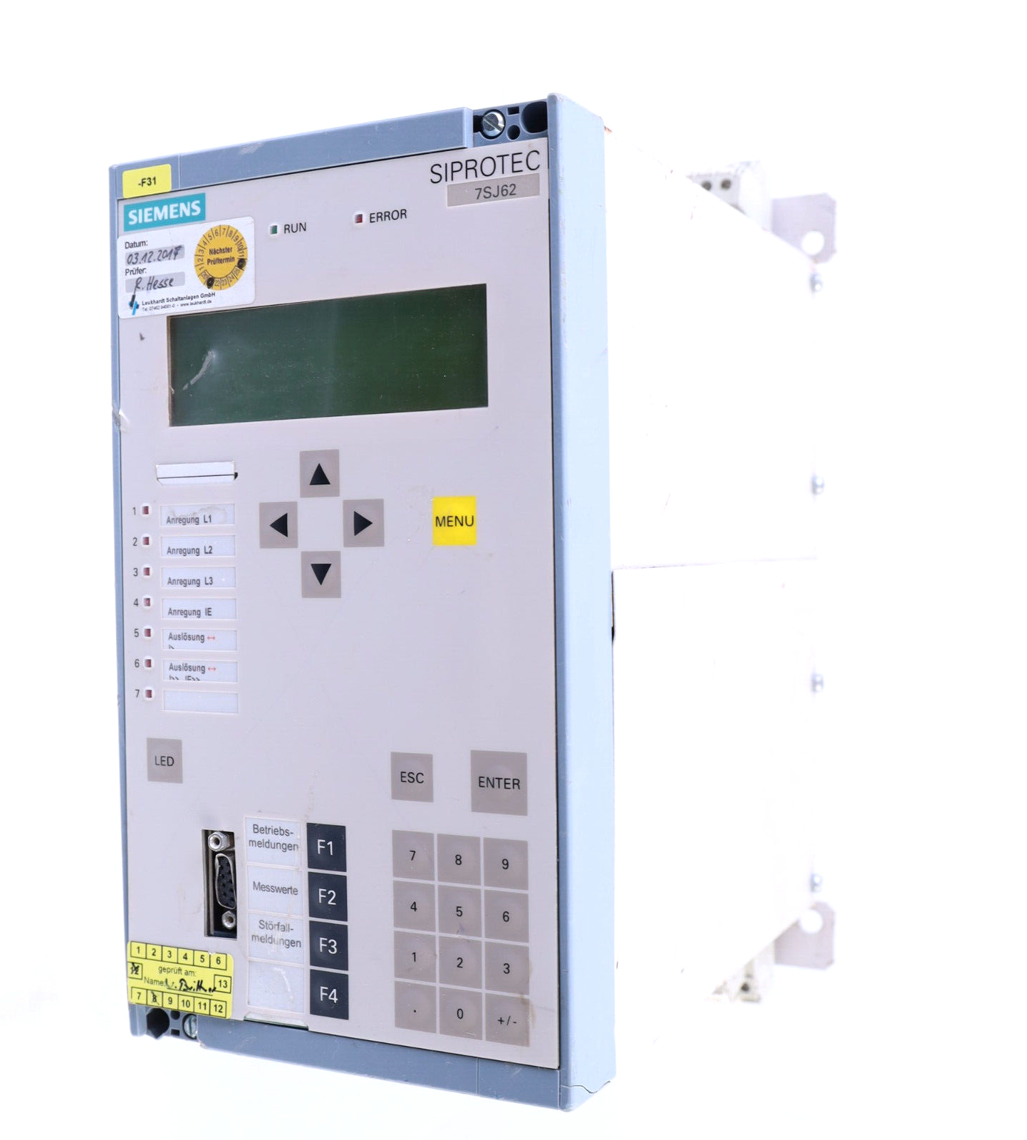 SIEMENS SIPROTEC 7SJ62 7SJ6242-4BA00 (DEFECTIVE SOCKET) | eBay