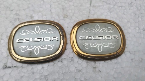 Pair Toyota Celsior Gold Side Roof Pillar Emblem Japan UCF30 UCF31 ...