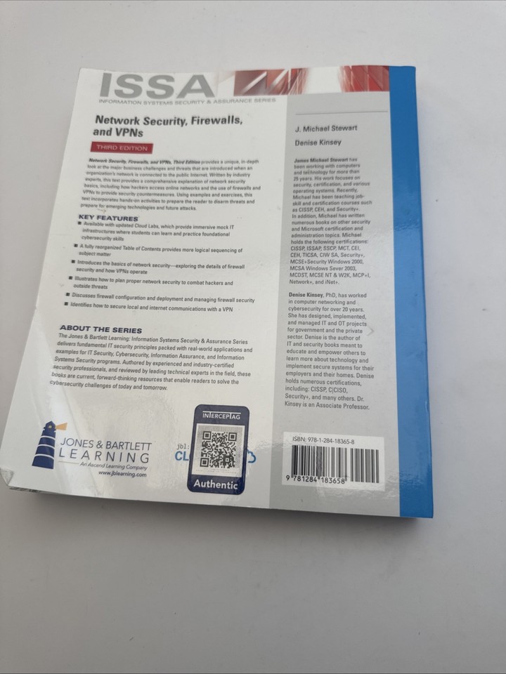 Network Security, Firewalls, and VPNs by Denise Kinsey and J. Michael ...