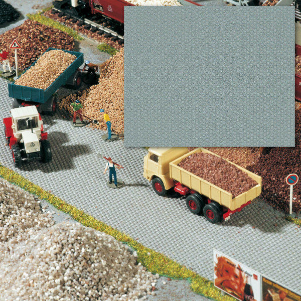 N Gauge Busch 7089 Cobbled Square Cobblestones Self-adhesive Mat 560mm ...