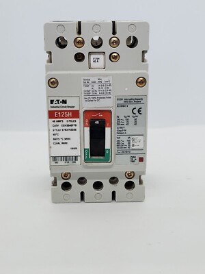 Eaton - EGH3040FFB 3 Pole, 40A 600V, G Series Breaker, EG-Frame | eBay