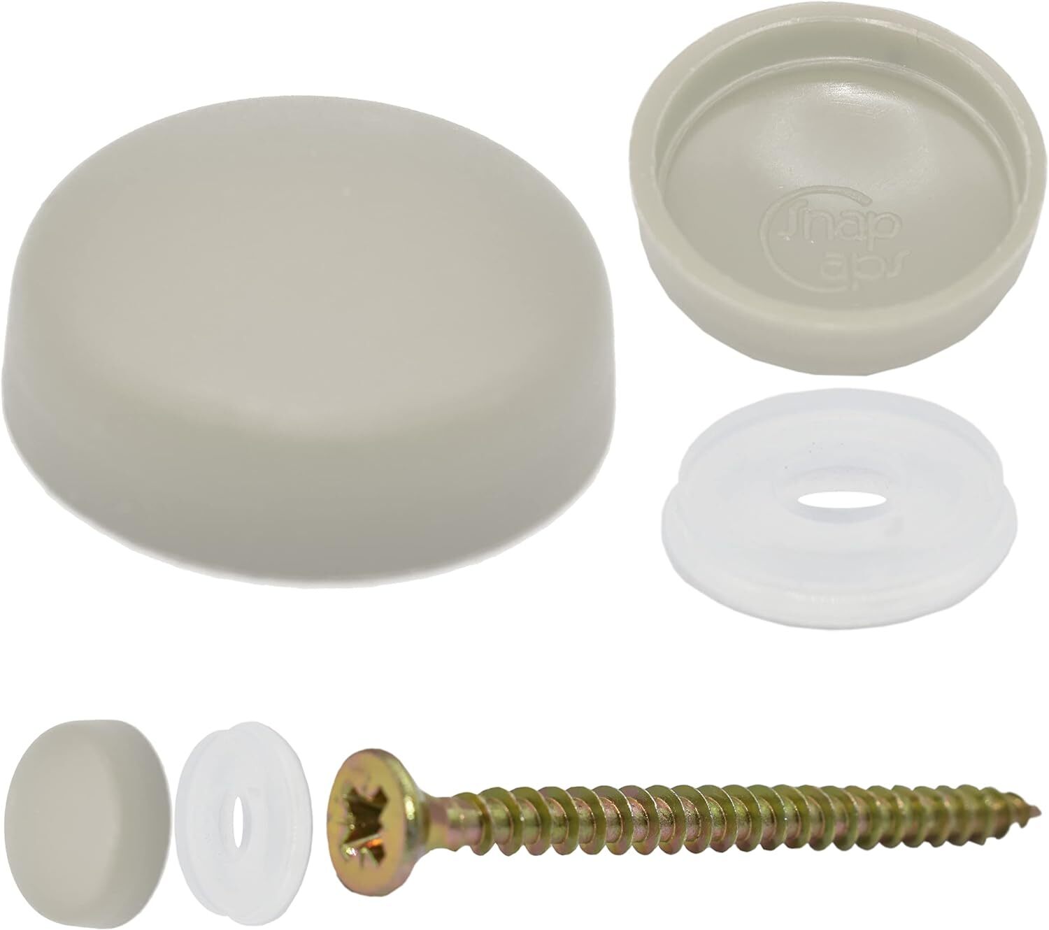 Decorative Plastic Two Piece Gloss Screw Cap Covers MultiPack 6-8 Gauge ...