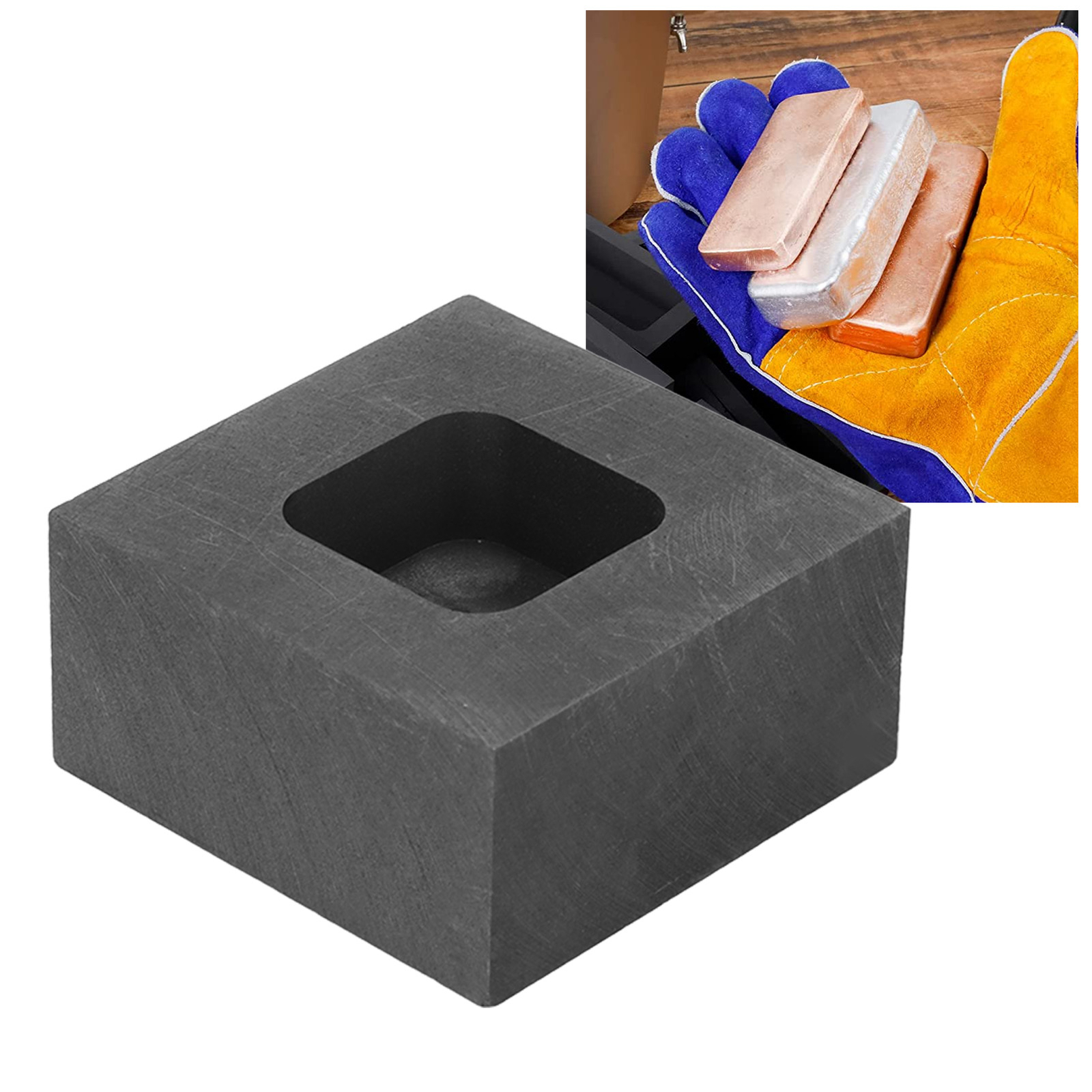 Graphite Ingot Mold Square Graphite Casting Mold For Gold Silver ...