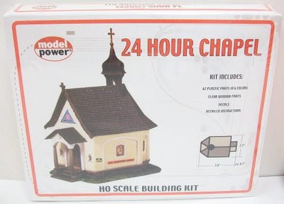MODEL POWER HO SCALE BUILDING KIT - 24 HOUR CHAPEL - NEW 298 | eBay