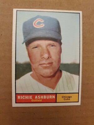 1961 Topps Baseball #88 Richie Ashburn - Phillies/Cubs HOFer - NICE ...