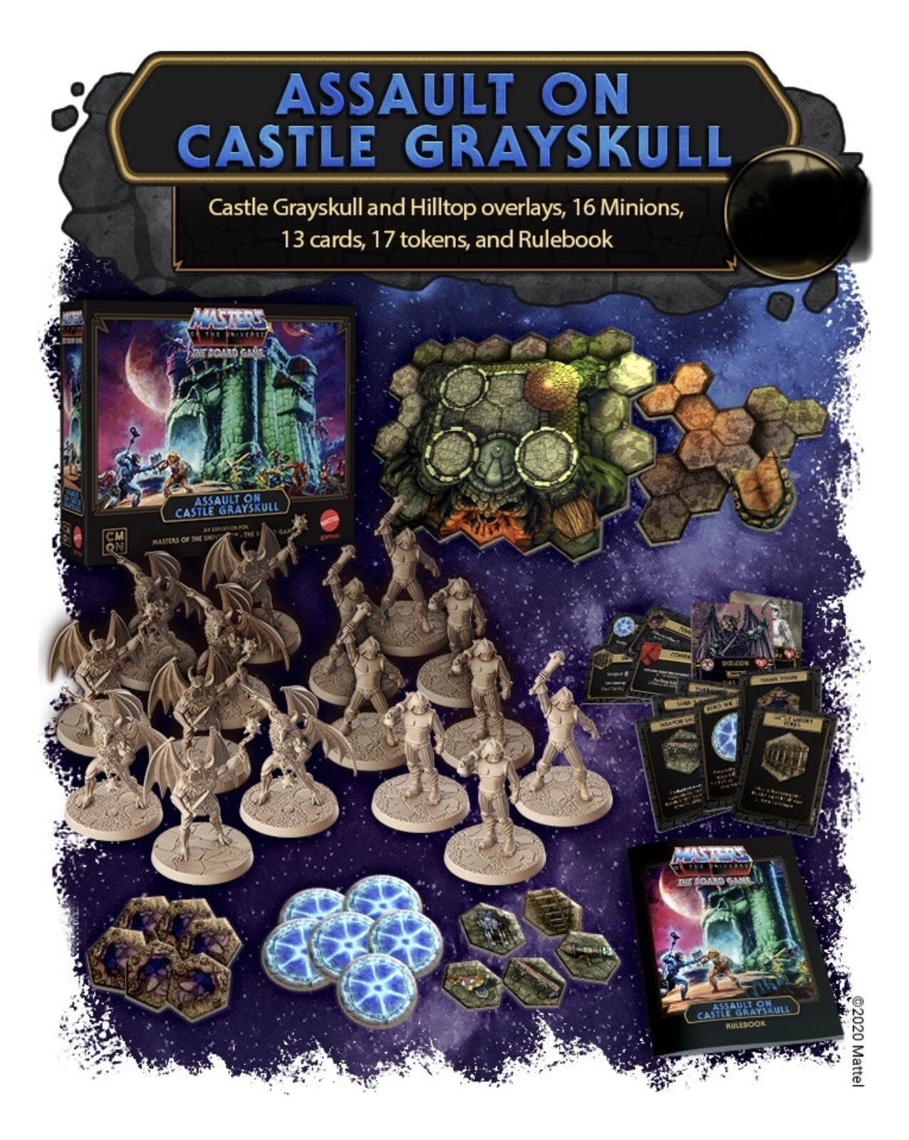 CMON ASSAULT ON CASTLE GRAYSKULL MASTERS OF THE UNIVERSE Board Game ...