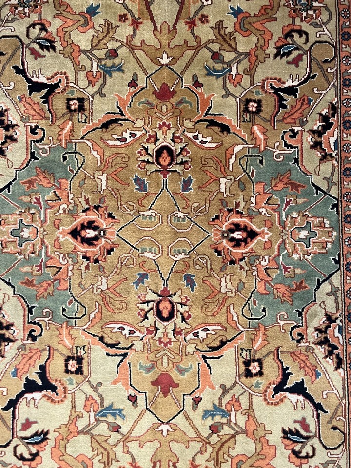 6'2" x 8'10" New Indian Ser api Oriental Rug - Hand Made - 100% Wool | eBay