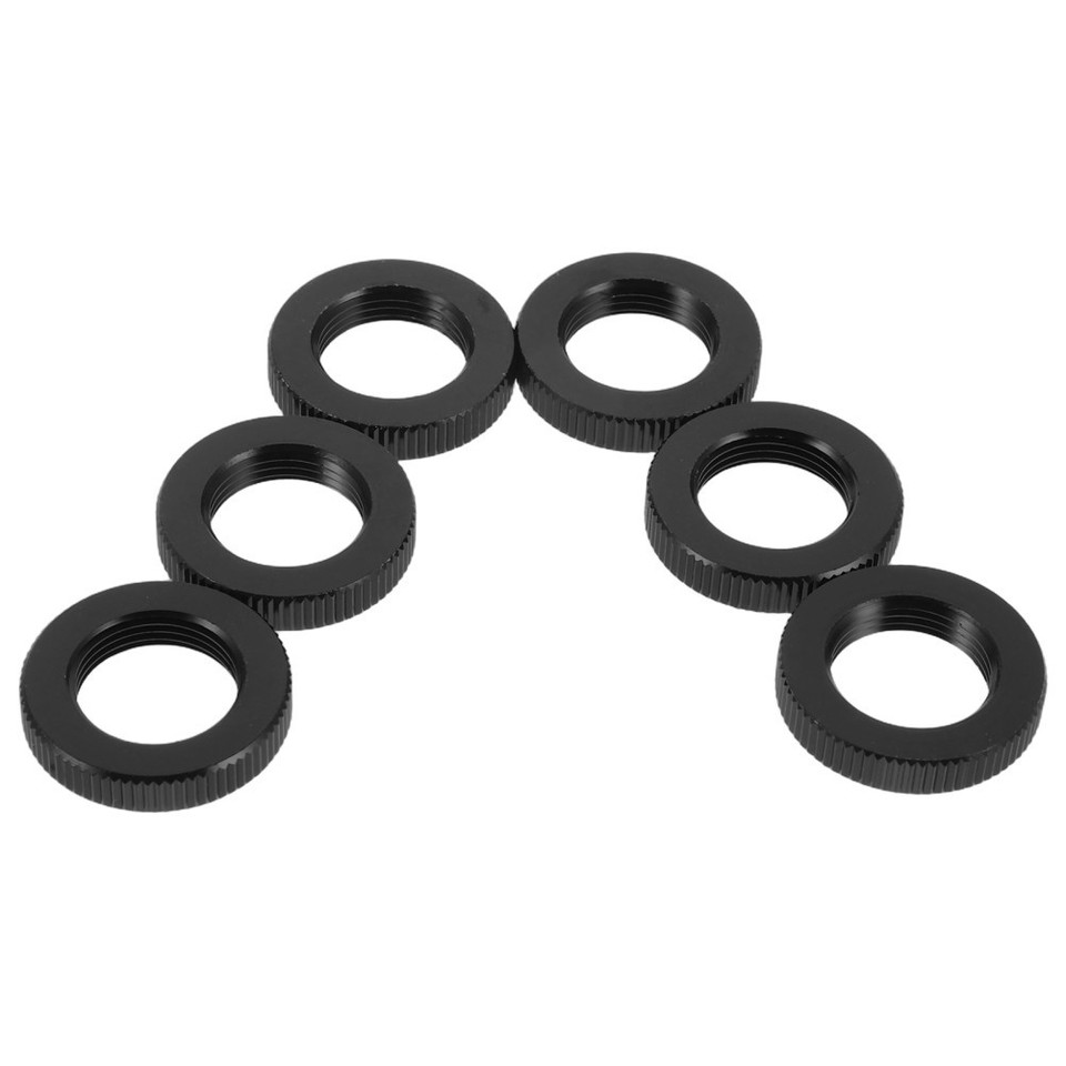 6PCS Knurled Microphone Stand Nuts 5/8"-27 Aluminium Alloy Microphone ...