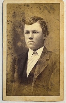 Antique Photo CDV Young Man Formal Suit Hopkins Missouri F. A. Buck | eBay
