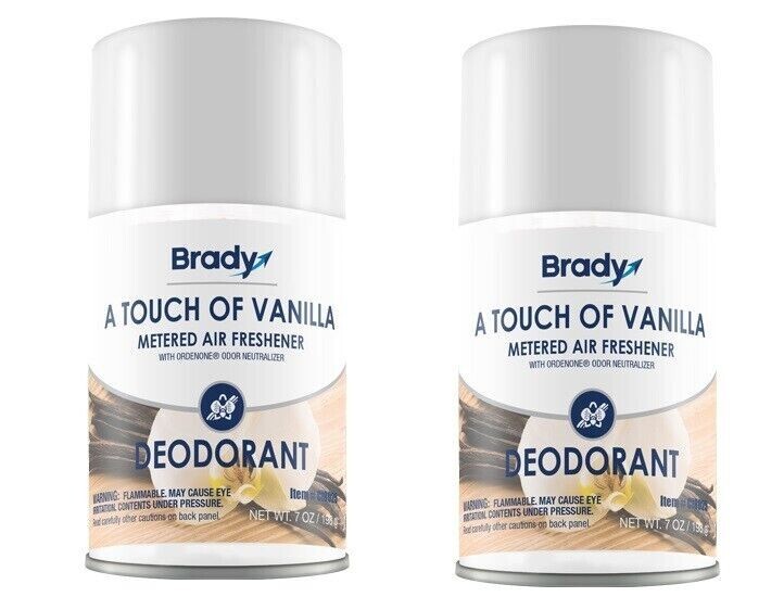 Brady Metered Aerosol Fragrance Touch of Vanilla odor neutralizer LOT ...