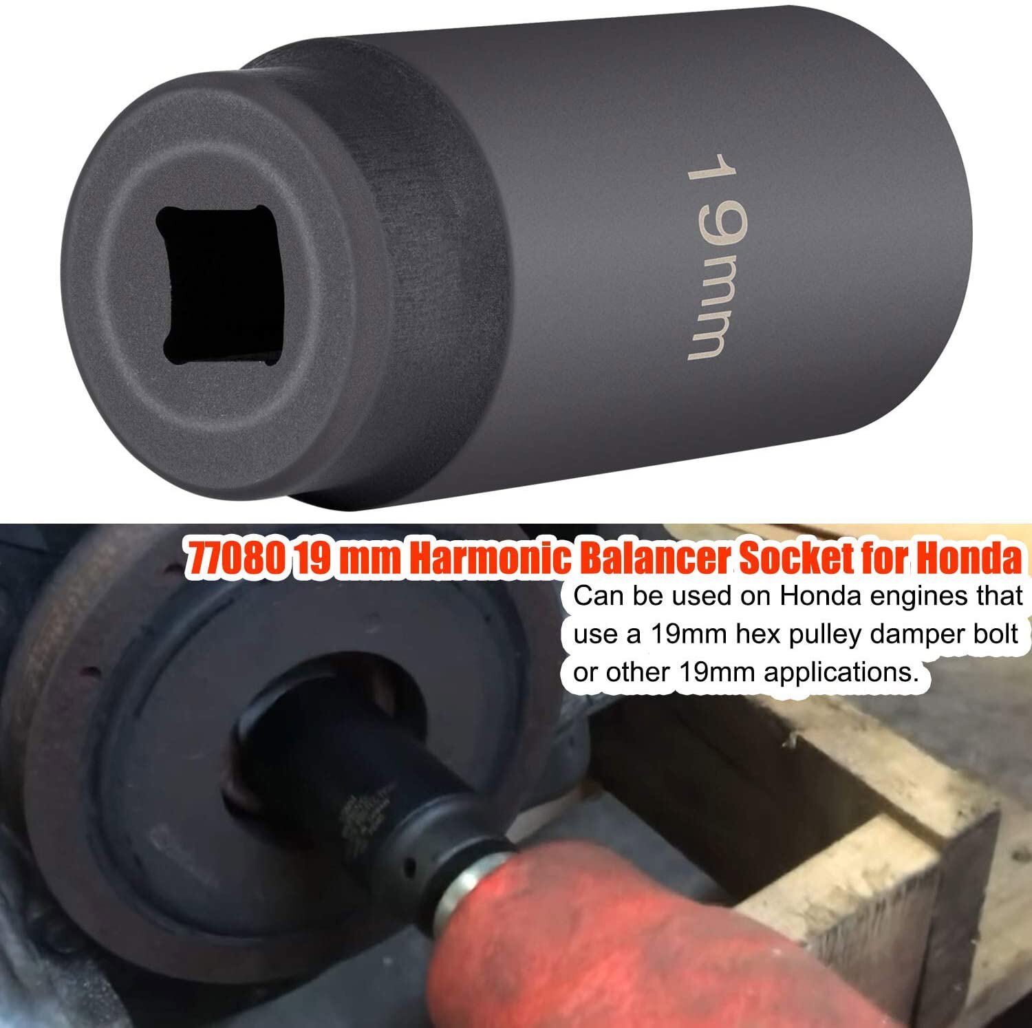 19mm Harmonic Balancer Socket and 50mm Crankshaft Pulley Wrench Holder ...