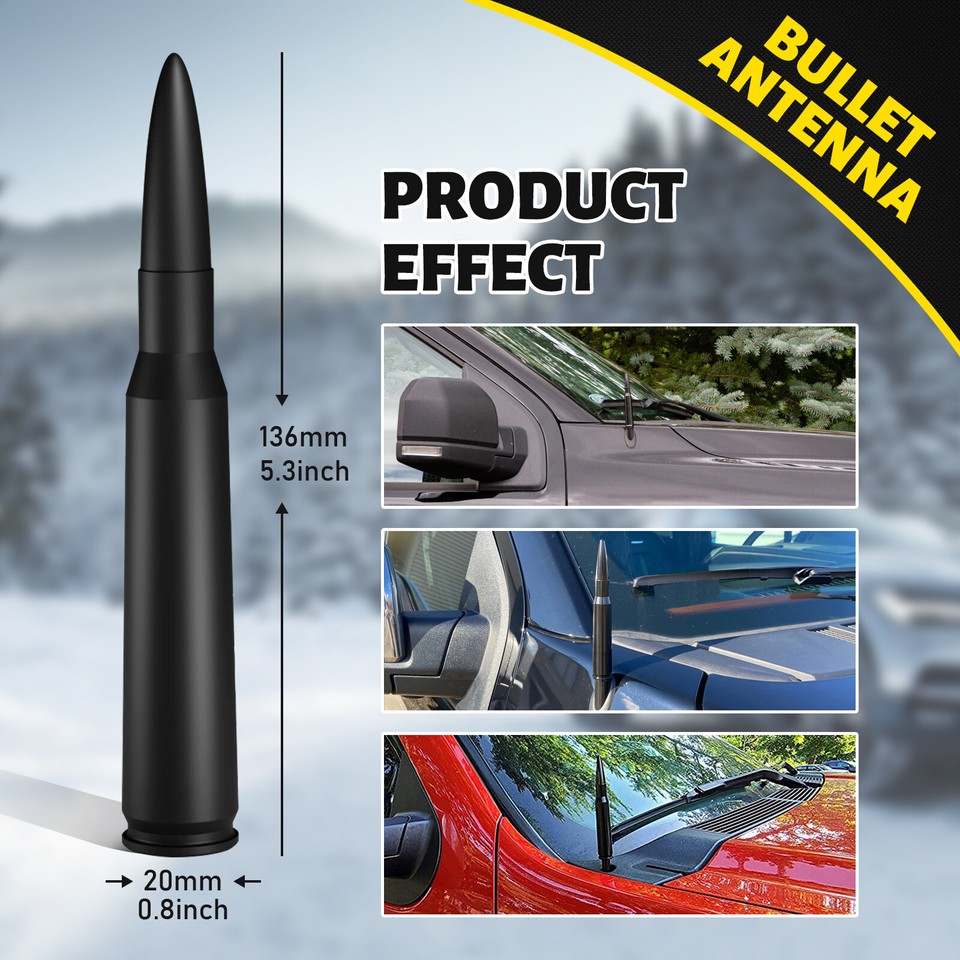 5.3inch 50 Cal OEM QUALITY Bullet Antenna With Screw For 1995-2015 ...
